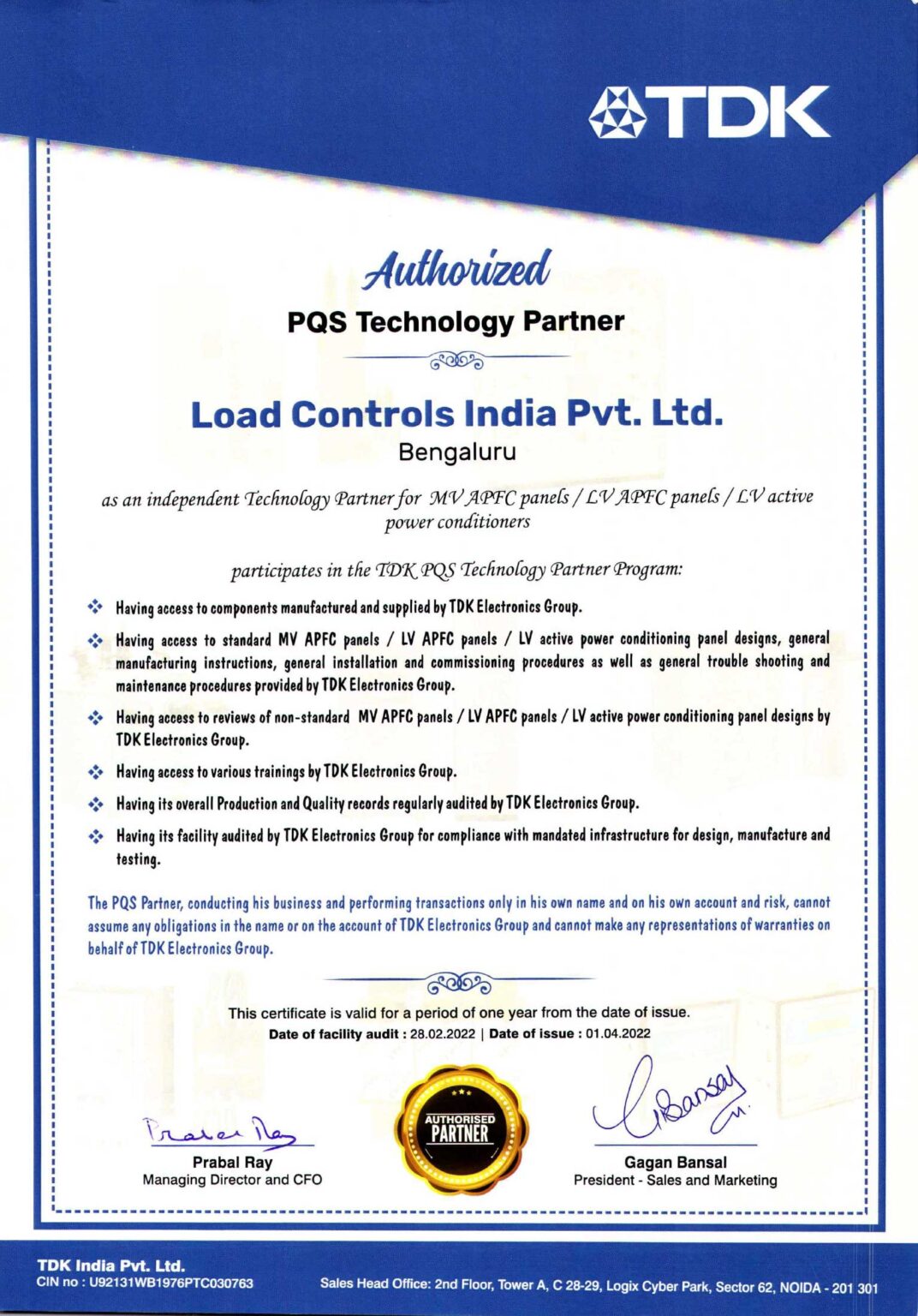 TDK Power Quality Solutions | Load Controls